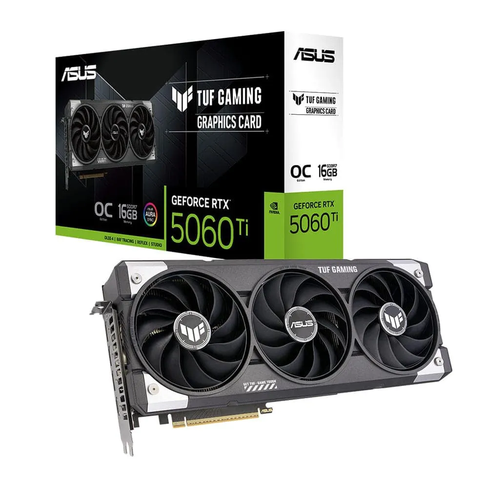 ASUS TUF Gaming GeForce RTX 5060 Ti OC 16GB - GDDR7, PCIe 5.0